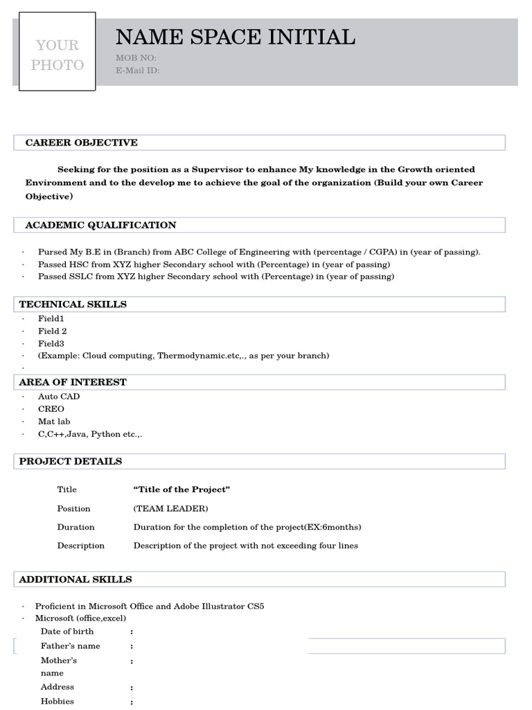 Name Space Initial: Your Photo | PDF