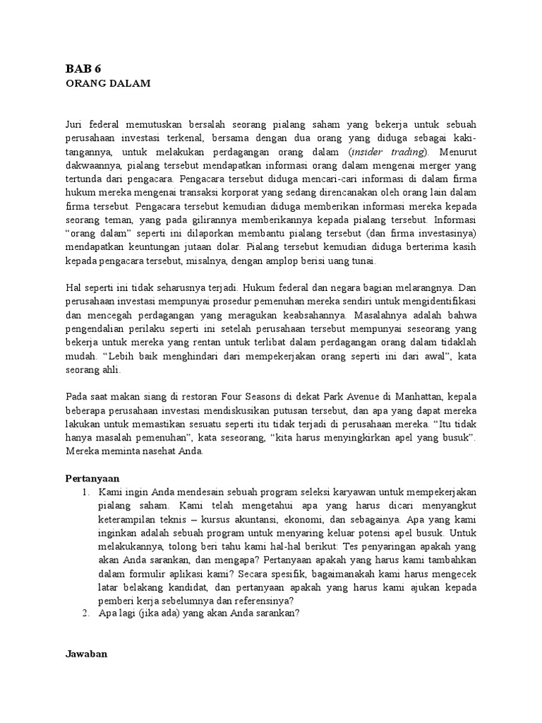 Bab 6 - Tugas MSDM | PDF