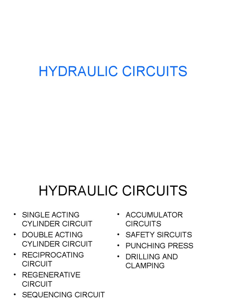 Hydraulic Circuit Design Overview | PDF | Pump | Valve