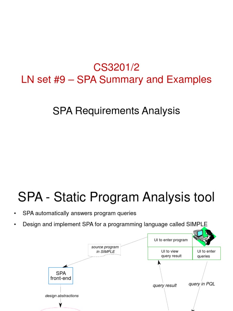 CS3201!2!9 SPA Summary | PDF | Subroutine | Control Flow