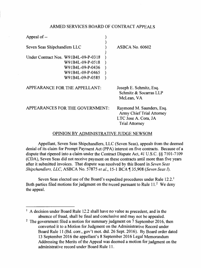 Seven Seas Shipchandlers LLC, A.S.B.C.A. (2016) | PDF | Appeal | Precedent