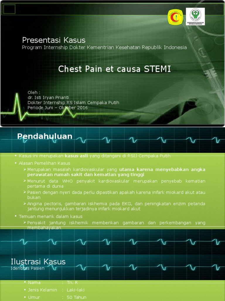 Presentasi Kasus Chest Pain Et Causa STEMI | PDF