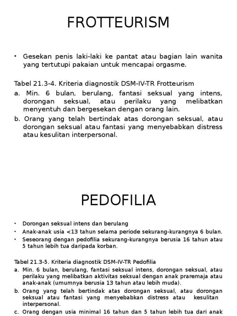 Frotteurism | PDF