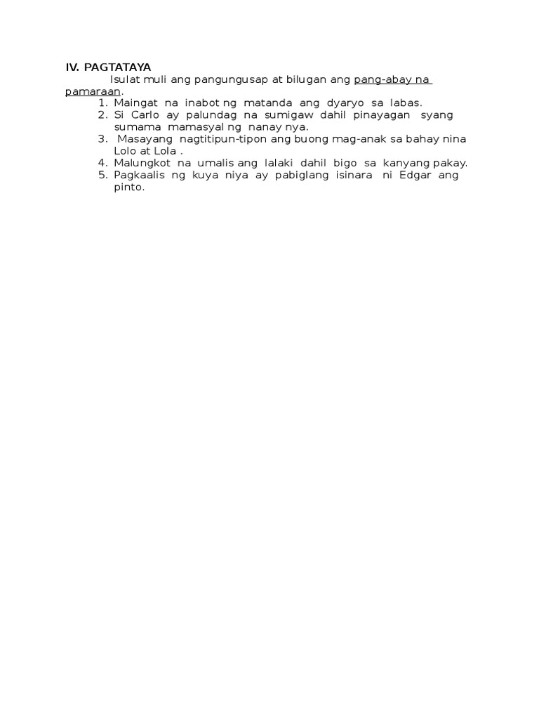 IV Pagtataya | PDF