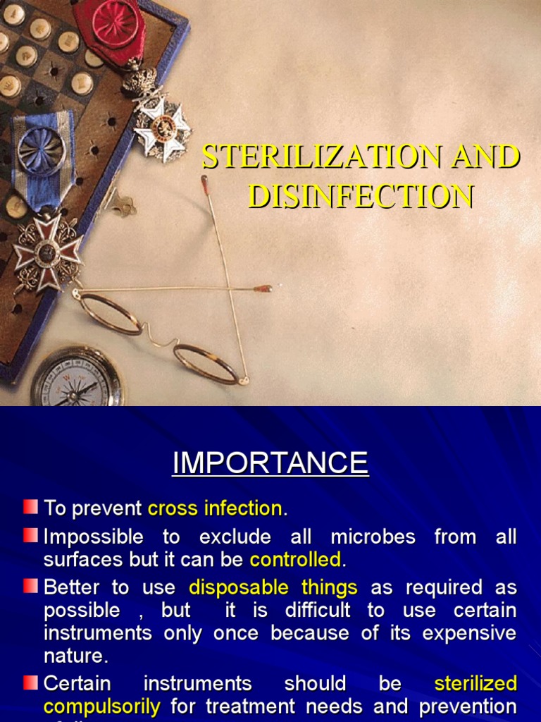 Sterilization and Disinfection | PDF | Sterilization (Microbiology ...