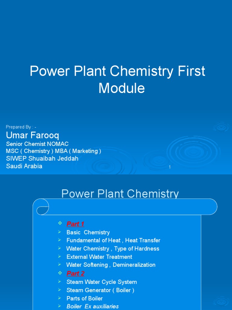 Power Plant Chemistry | PDF | Boiler | Sodium Carbonate