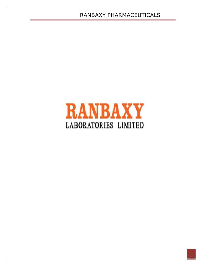 Organization Study On Ranbaxy Pharmaceuticals | PDF | Clinical Trial ...