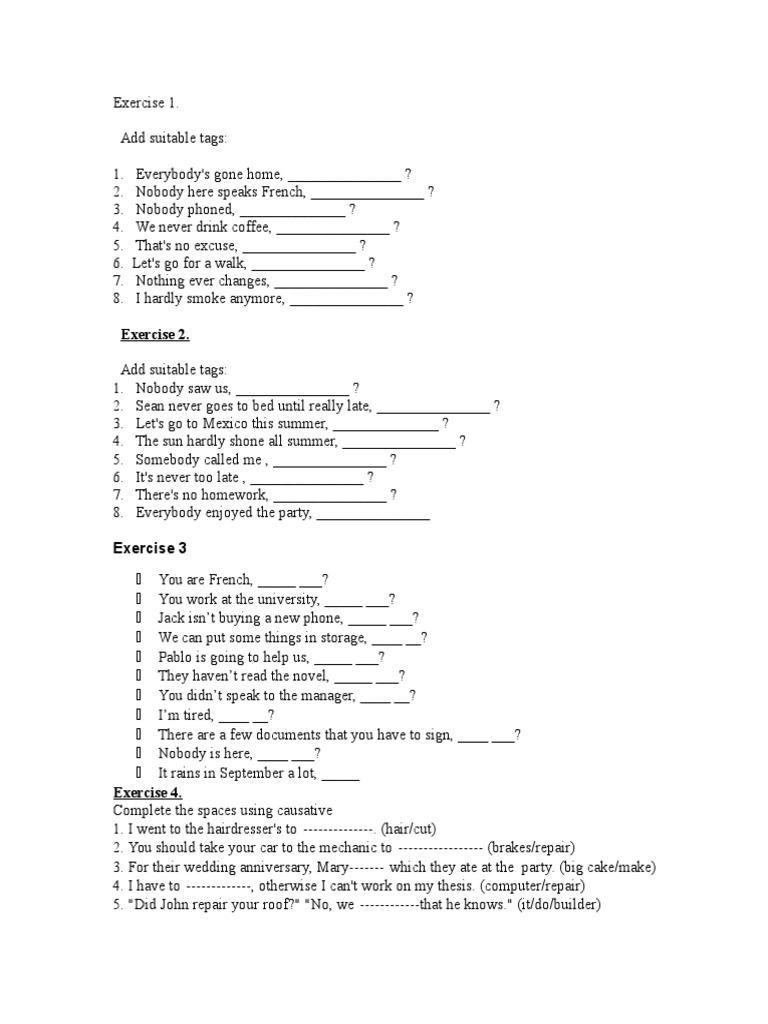 Exercise Tag | PDF | Leisure