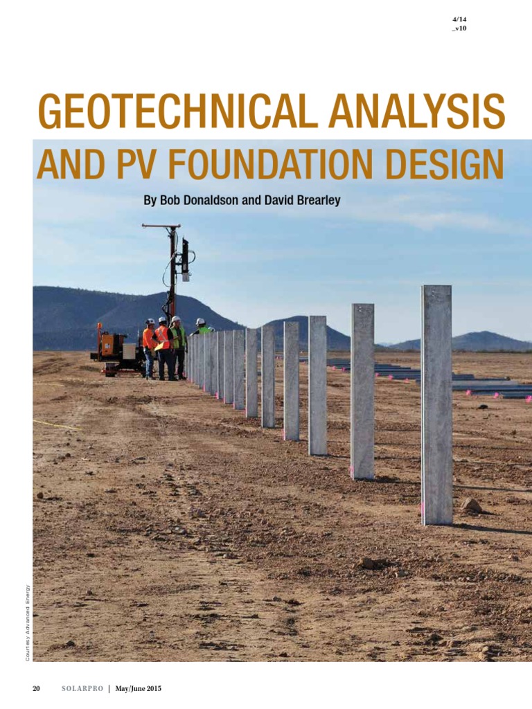 Geotechnical Analysis: and PV Foundation Design | PDF | Geotechnical ...