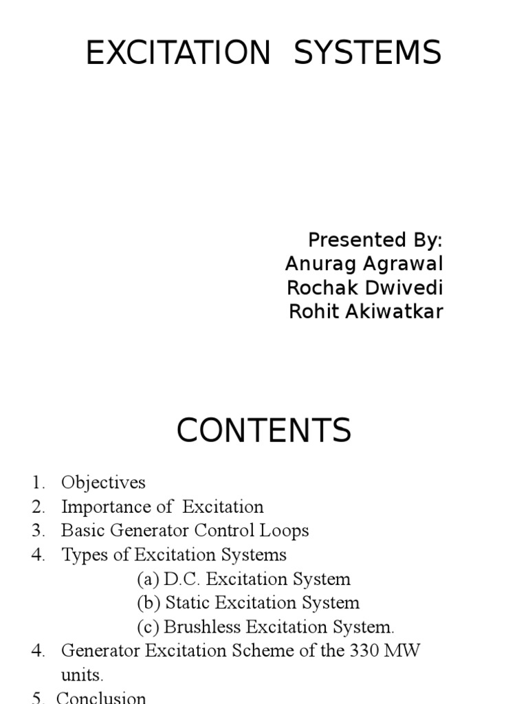 Understanding Excitation Systems in Generators | PDF | Computers ...