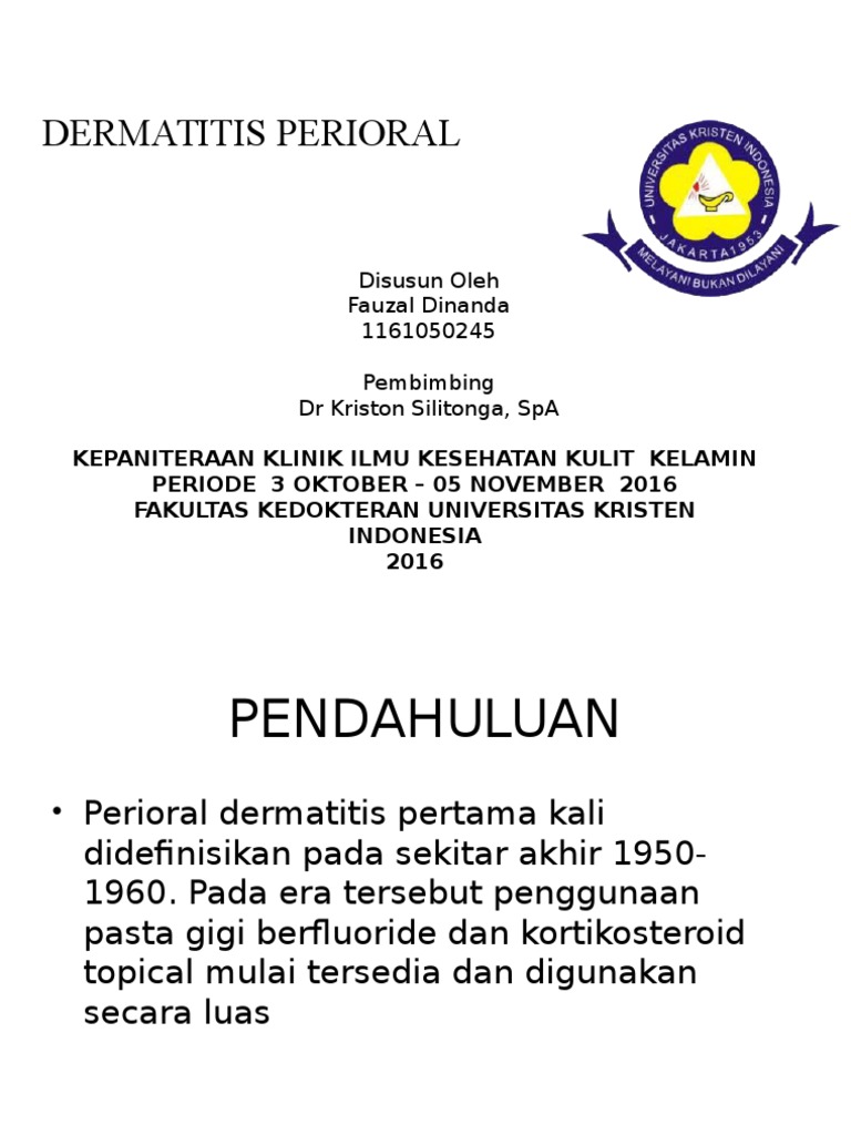 Contoh dan Penanganan Dermatitis Perioral | PDF | Kajian Bahasa Asing ...