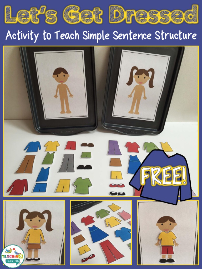 VocabularyPrintablesLetsGetDressedFileFolderGame PDF | PDF | Self ...
