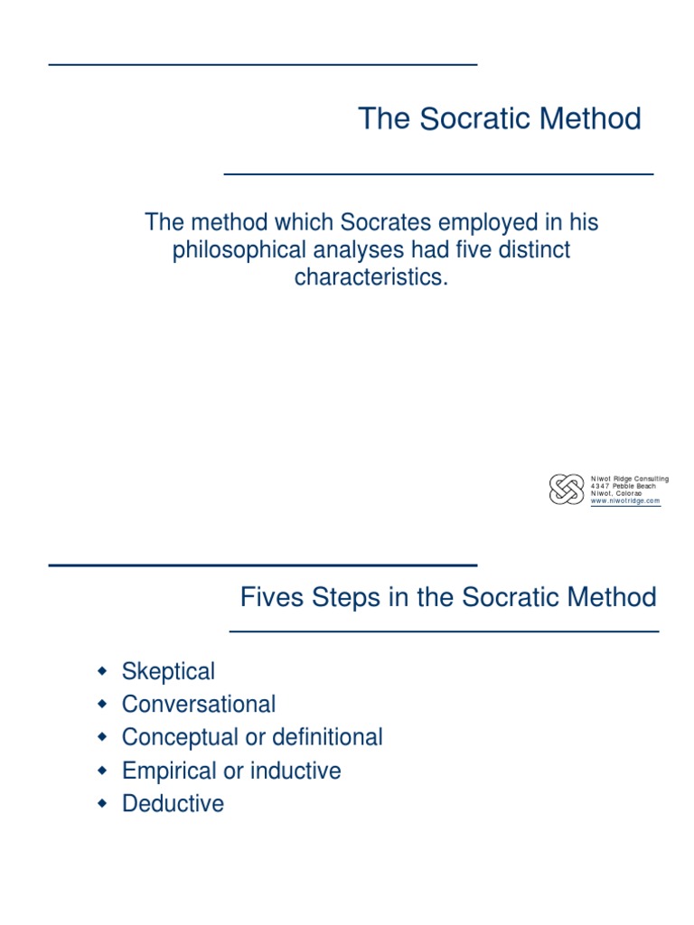Socratic Method | PDF | Socrates | Metaphysics
