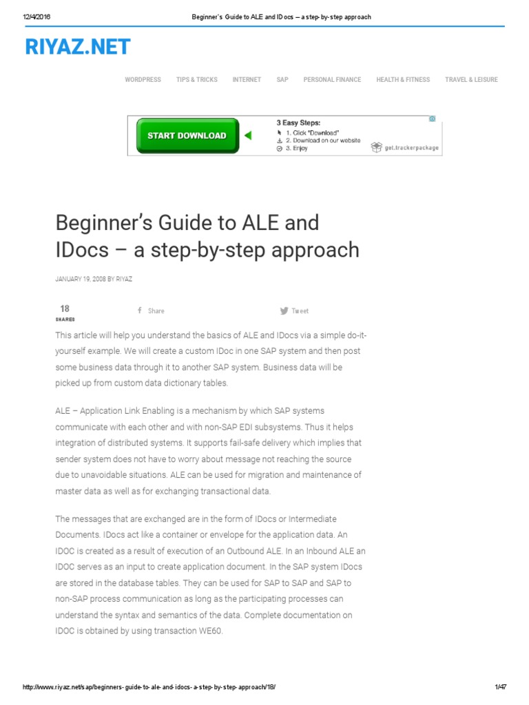 Beginner's Guide To ALE and IDocs - A Step-By-step Approach | PDF | Electronic Data Interchange ...