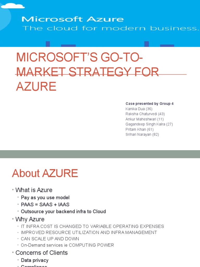 Microsoft's Go-To-market Strategy For Azure | PDF | Microsoft Azure ...