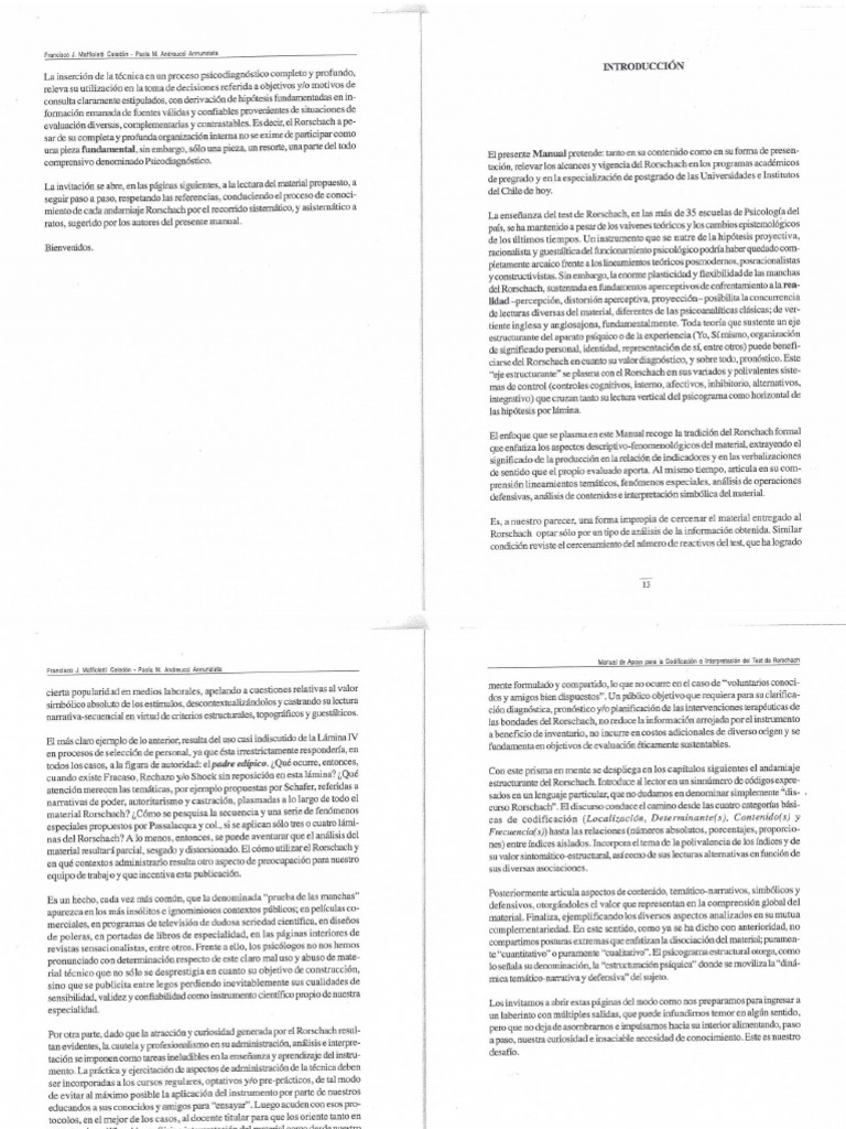 Manual de Apoyo para La Codificacion e Interpretacion Maffioletti ...