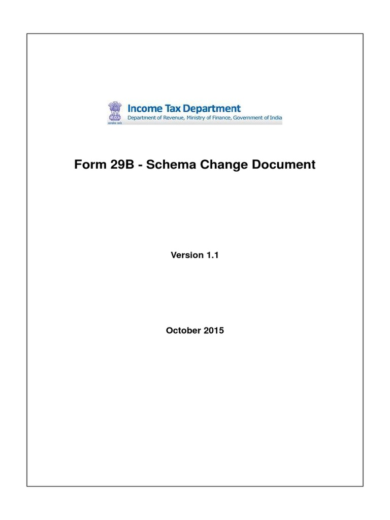 Form 29B - Schema Change Document | PDF