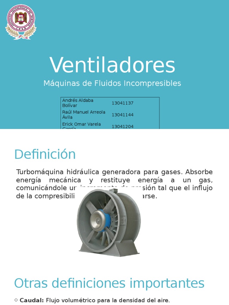 Ventiladores | PDF | Ventilador mecánico | Caldera