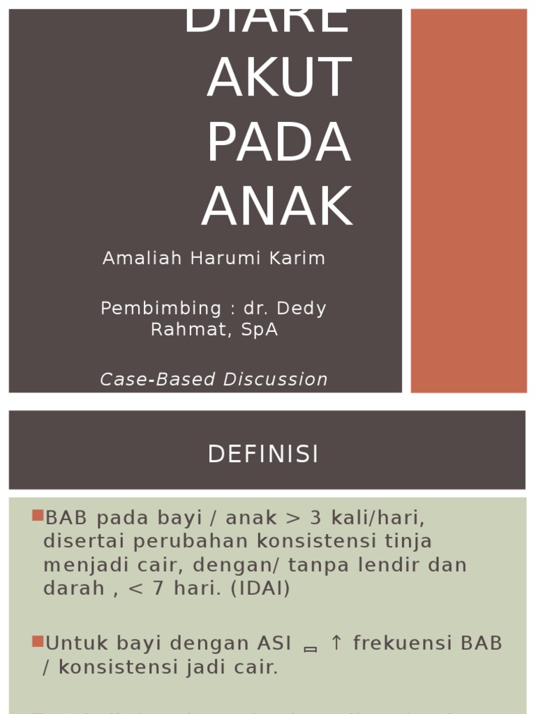 Diare Akut Pada Anak | PDF | Human Feces | Diarrhea