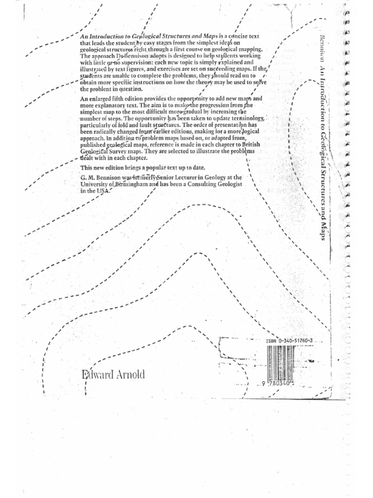 An Introduction To Geological Structures and Maps (Fifth Edition) (Edward Arnold) (George Mills ...