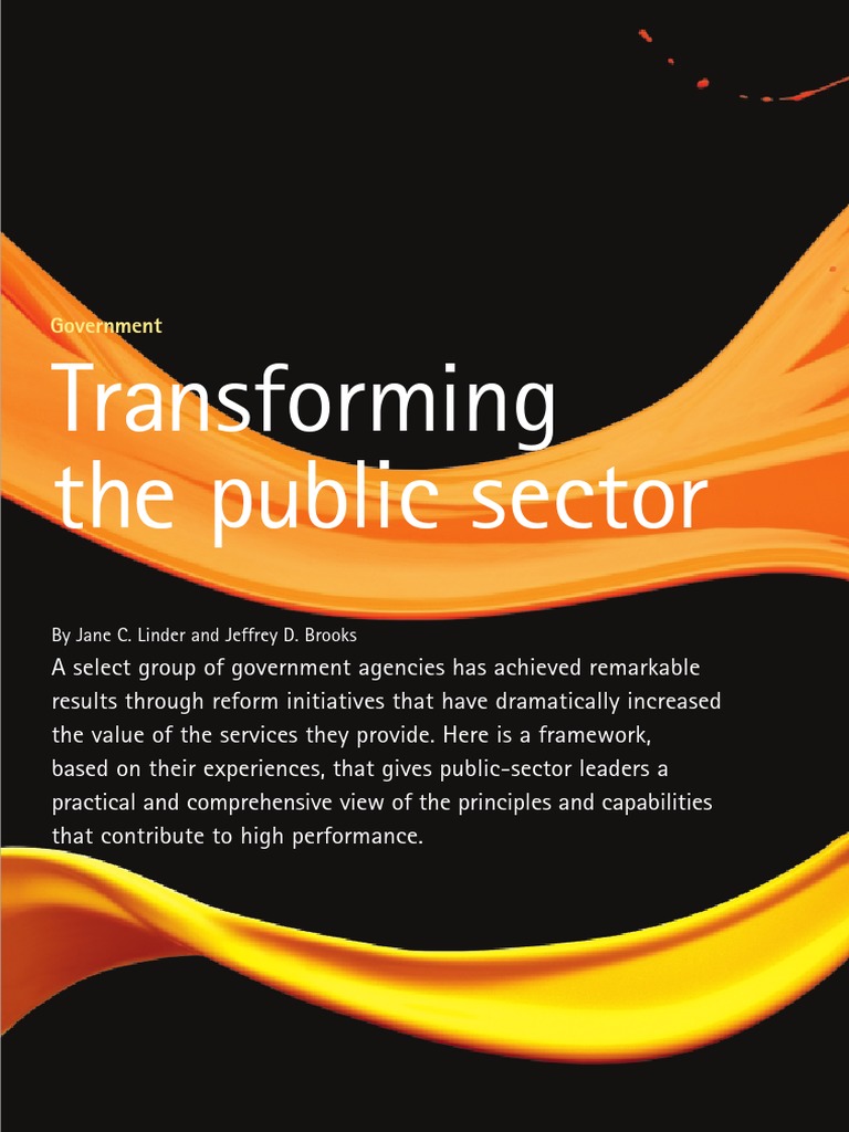 Transforming The Public Sector | PDF | Procurement | Employment