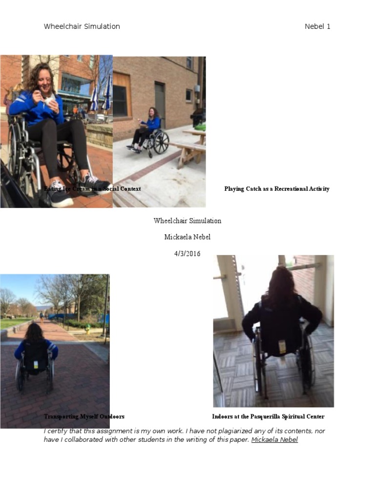 Wheelchair Simulation Paper | PDF | Wheelchair | Disability