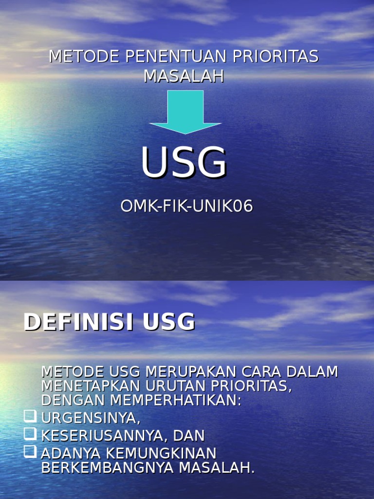 2.metode Penentuan Prioritas Masalah-Usg | PDF