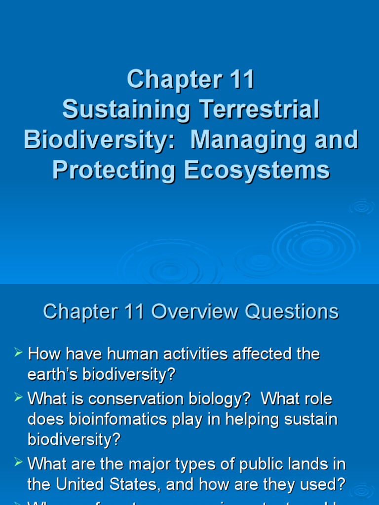 APES Chapter 11 Powerpoint | PDF | Forests | Restoration Ecology