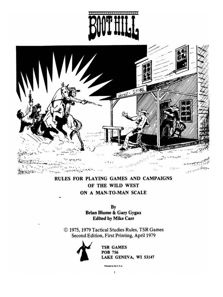 TSR Boot Hill 2nd Edition | PDF | Tsr (Company) Games | Role Playing Games