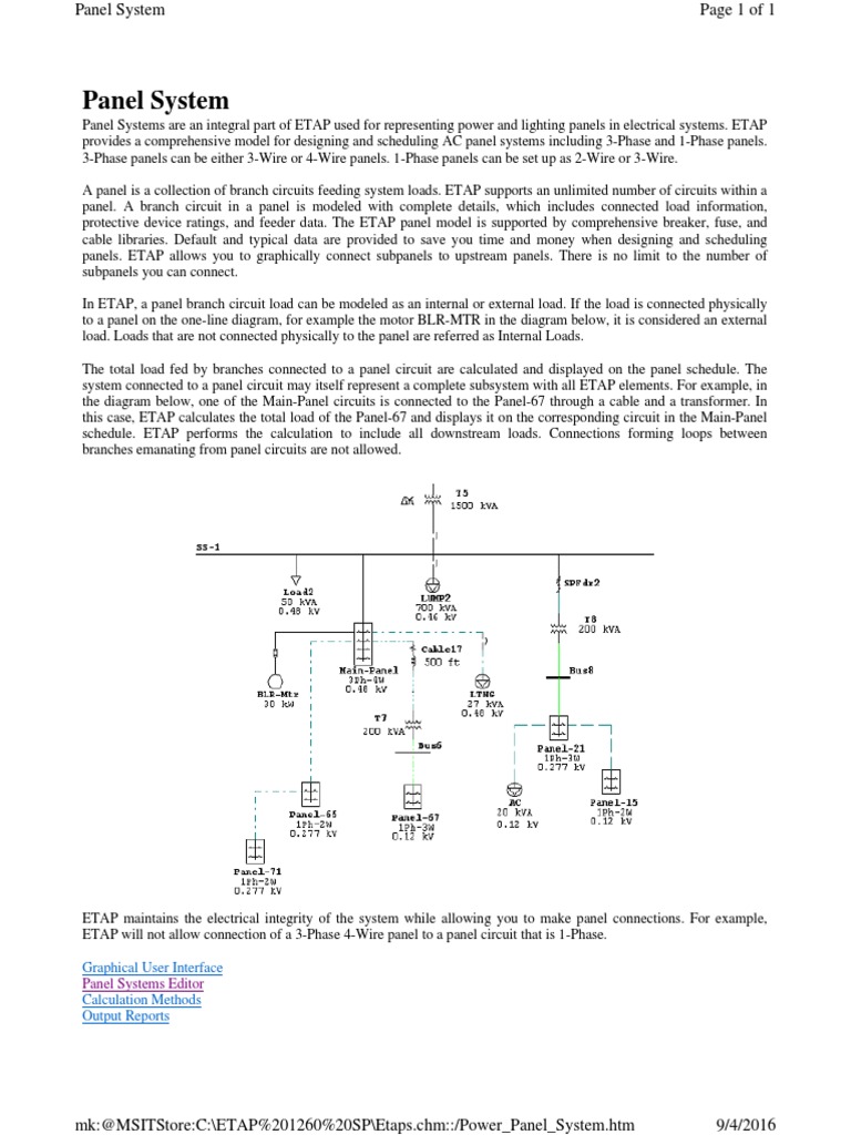 Panel System: Graphical User Interface Calculation Methods Output ...