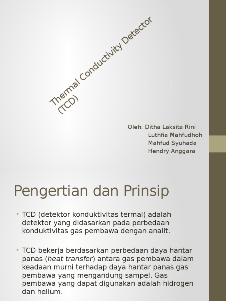 Thermal Conductivity Detector (TCD) | PDF