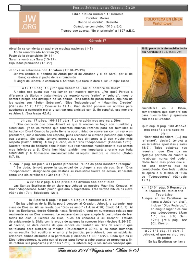 Génesis 17 A 20 PDF | PDF | Abrahán | Sarah