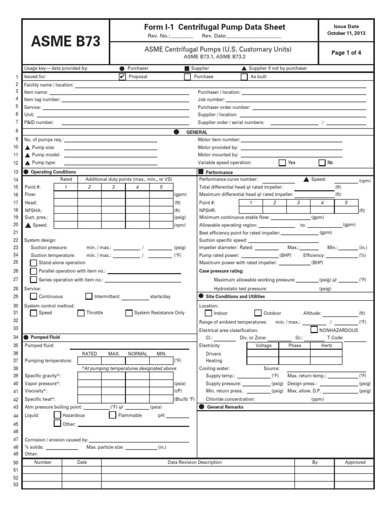 Native Data Sheet Asme b73.1 | PDF | Pipe (Fluid Conveyance) | Pump