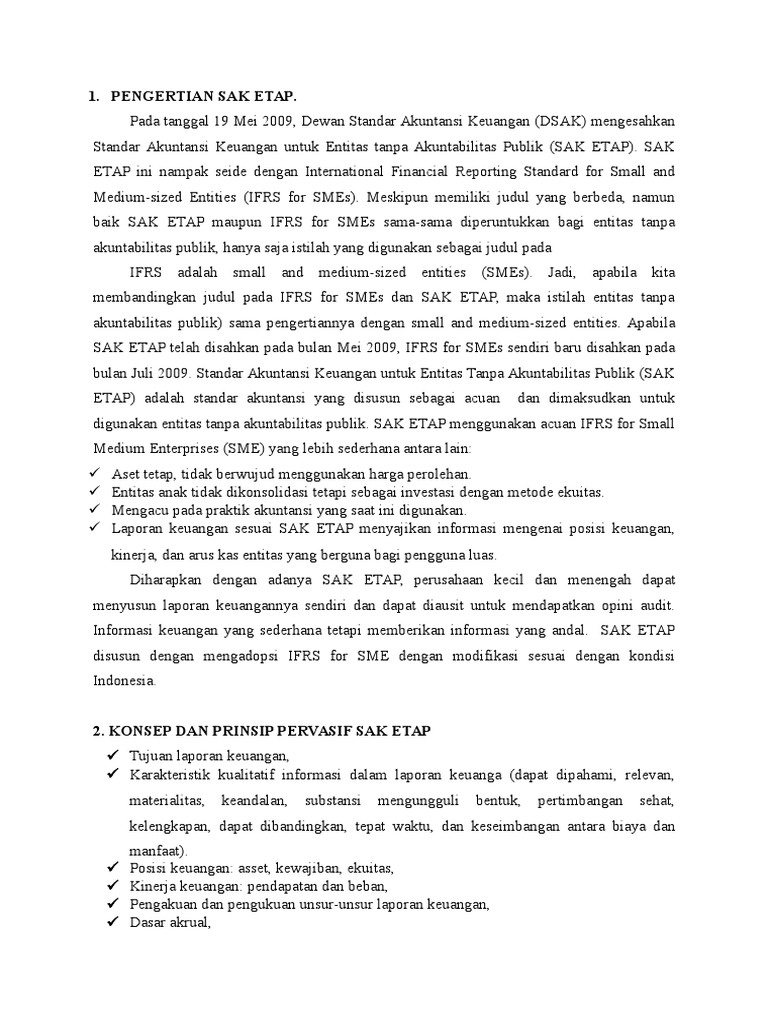 Pengertian Sak Etap | PDF