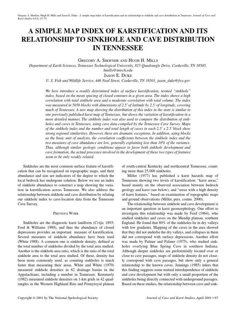 Shofner, Gregory A. and Mills, Hugh H. A Simple Map Index of ...