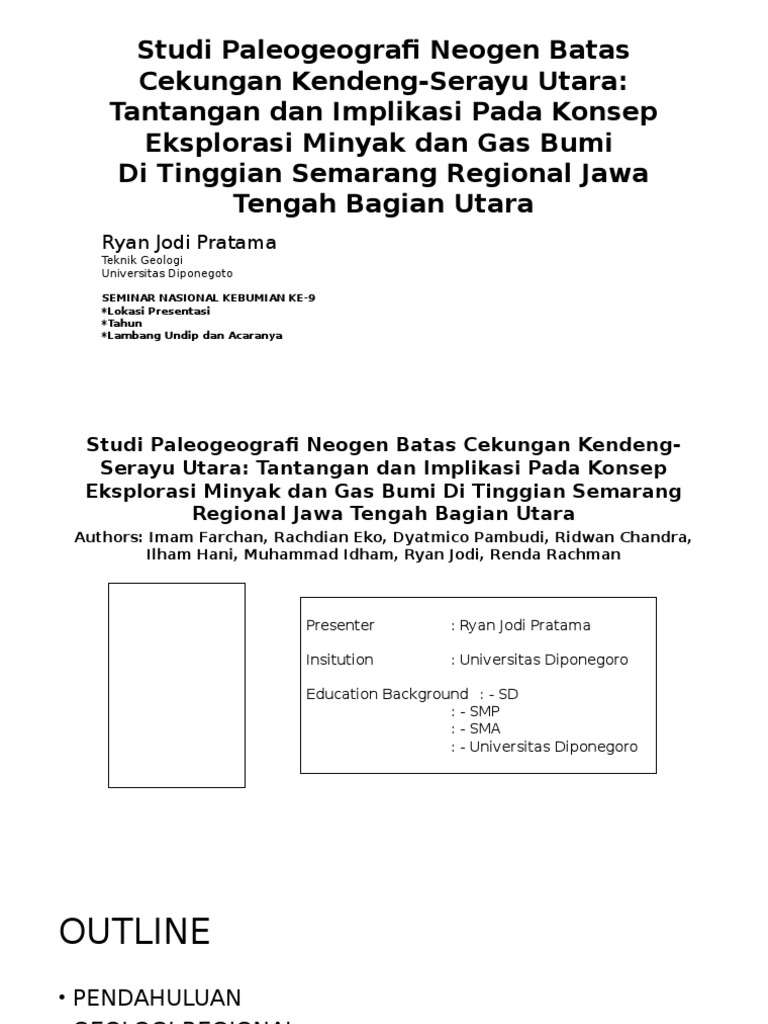 Studi Paleogeografi Neogen Batas Cekungan Kendeng-Serayu Utara | PDF