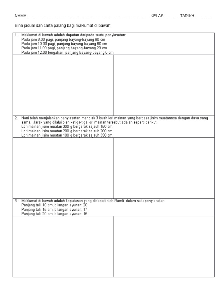 Latihan Jadual Dan Carta Palang | PDF