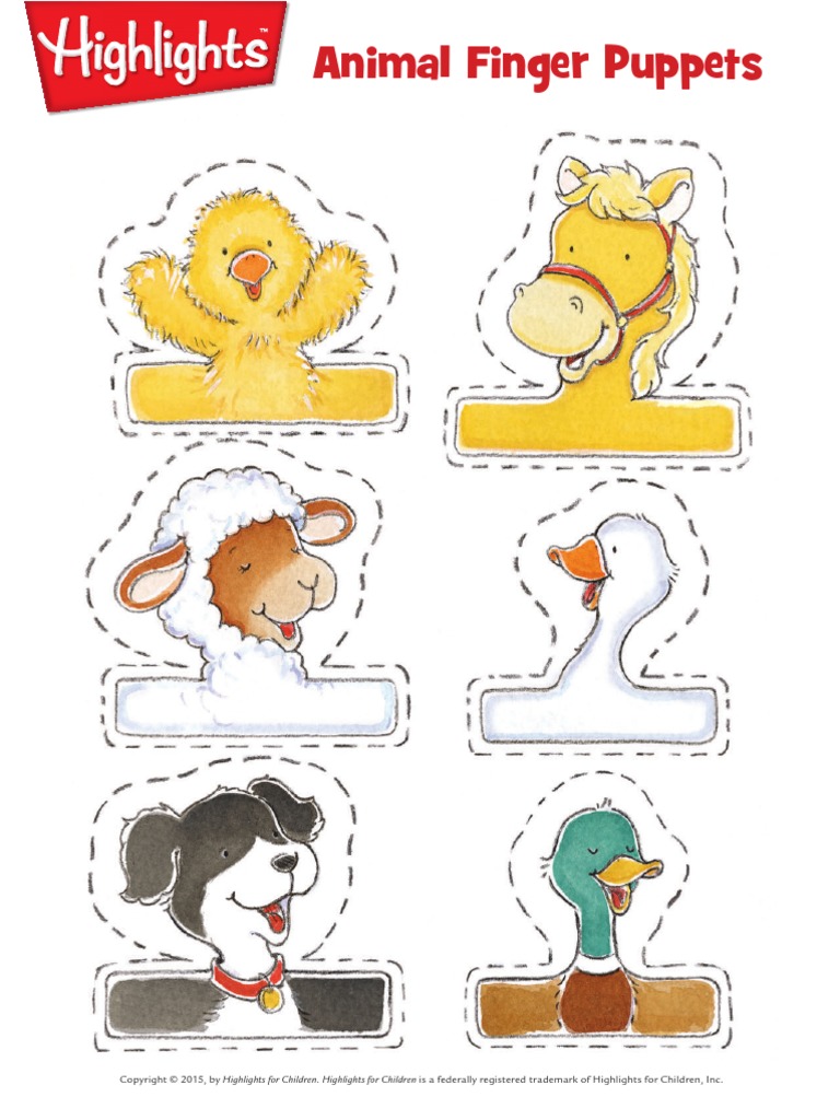 Animal Puppet Printable PDF | PDF