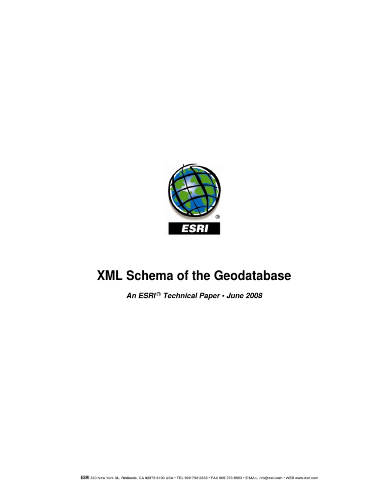 XML Schema of Geodatabase | PDF | Xml Schema | Xml