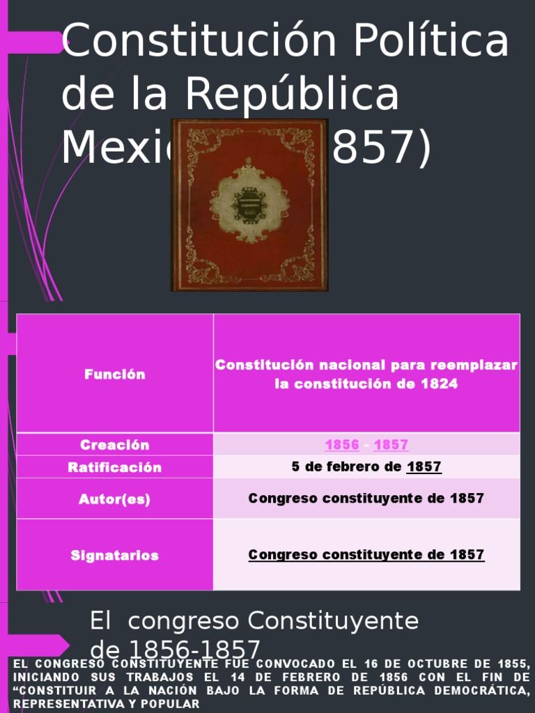 Constitución de 1857: Resumen y Contexto | PDF | Gobierno | México