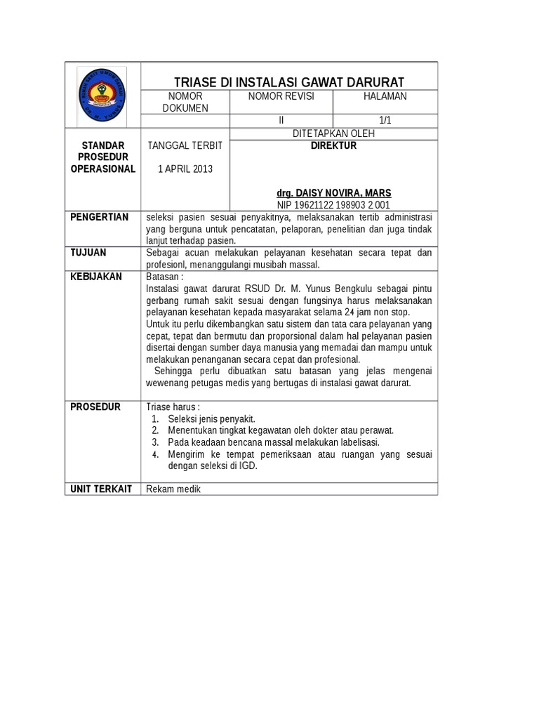 4 - Triage Di IGD | PDF