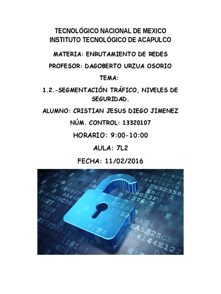 1 2 Segmentación Tráfico Niveles De Seguridad Descargar Gratis Pdf