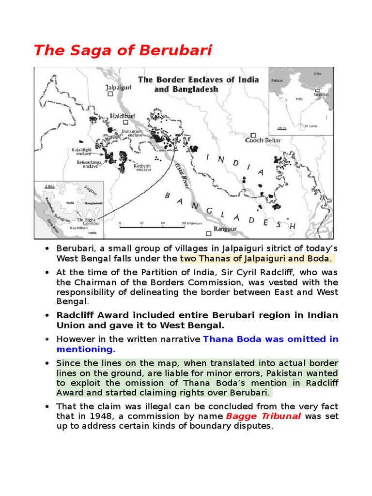 The Saga of Berubari | Government | Politics