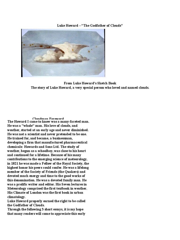 Luke Howard | PDF | Cloud | Meteorology
