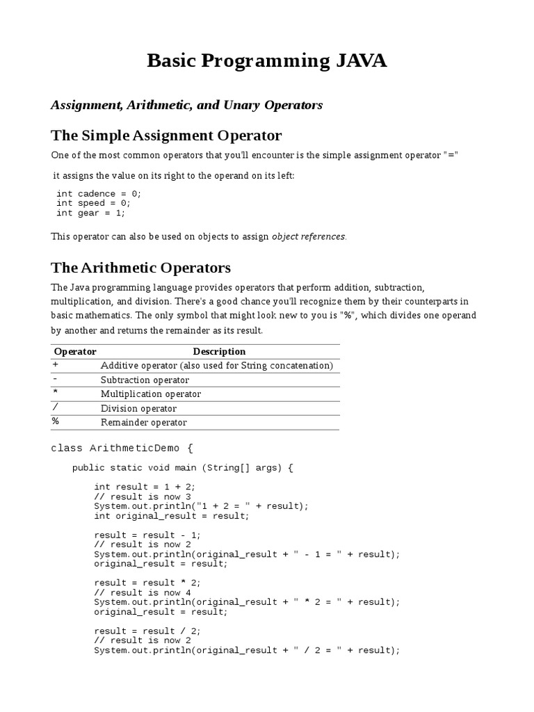 Java Basics | PDF | Data Type | Array Data Structure