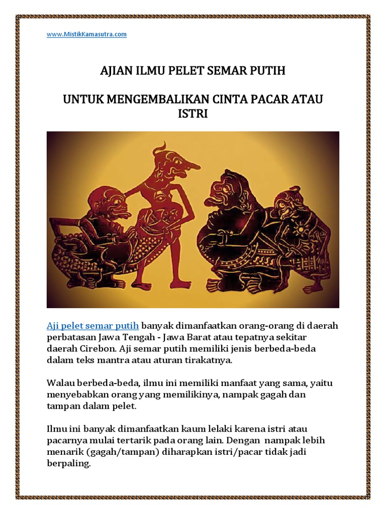 Ilmu Pelet Semar Putih | PDF