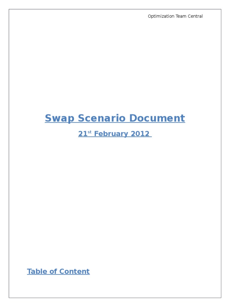 Swap Scenario Document: 21 February 2012 | PDF