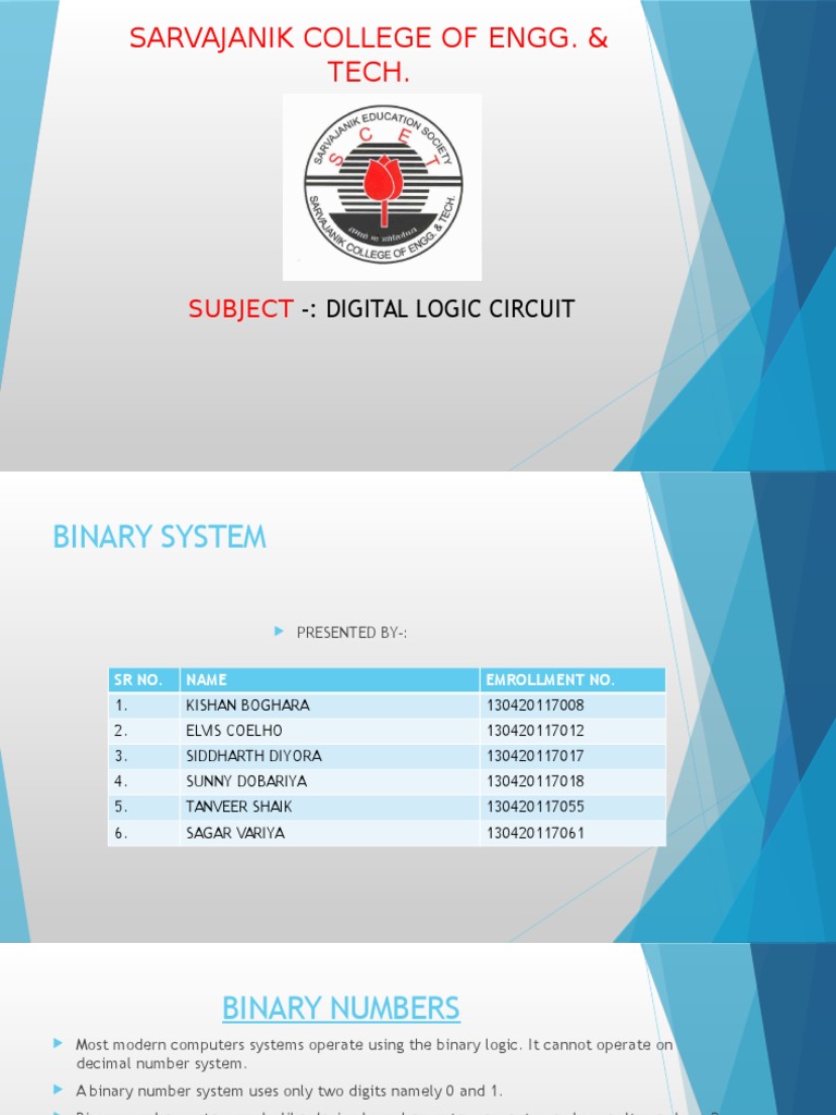 1 Binary - System - Scet DLC Group No.2 CH No.1 | PDF | Lexicology ...