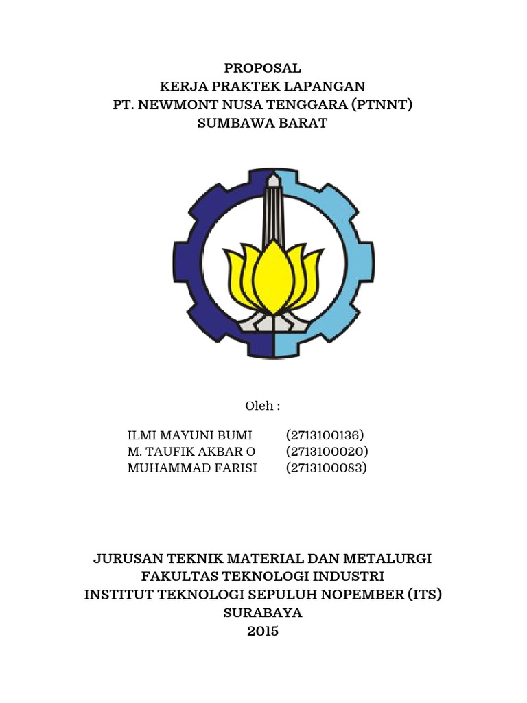 Proposal Kerja Praktek Metalurgi ITS | PDF | Bisnis