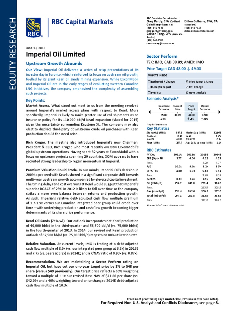 RBC Equity Research Imperial PDF | PDF